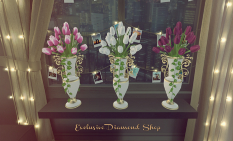 Second Life Marketplace - Tulips Bouquet Vase FATPACK